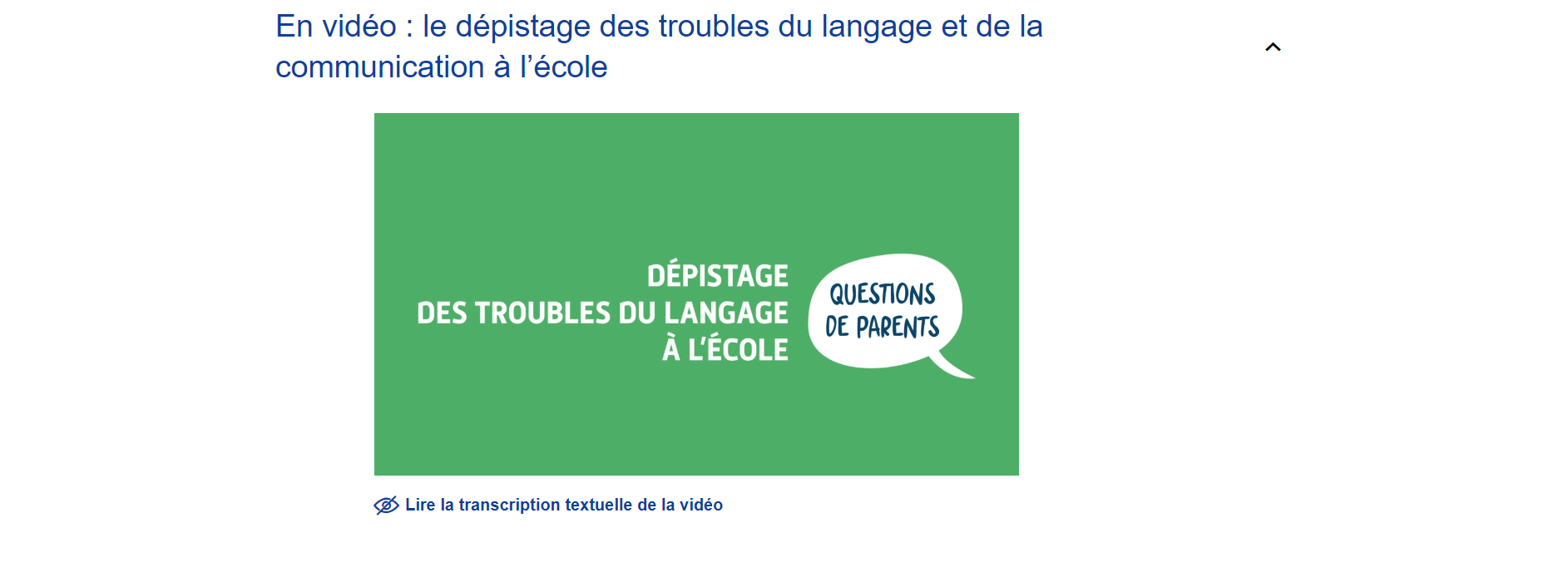 DP2O : Dépistage petite section - SORC-VDL