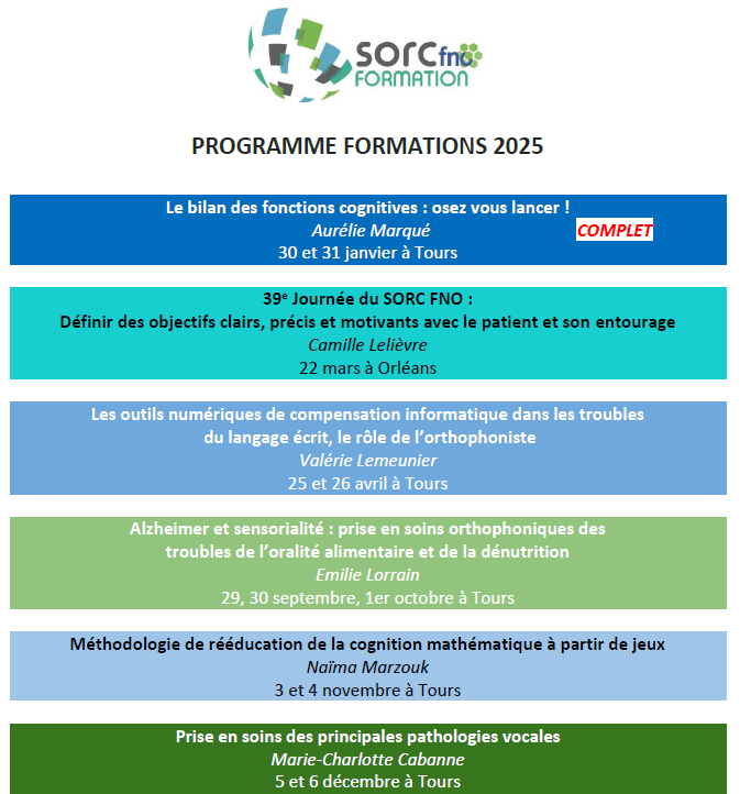 Programme de formation SORC VDL 2025 - SORC-VDL